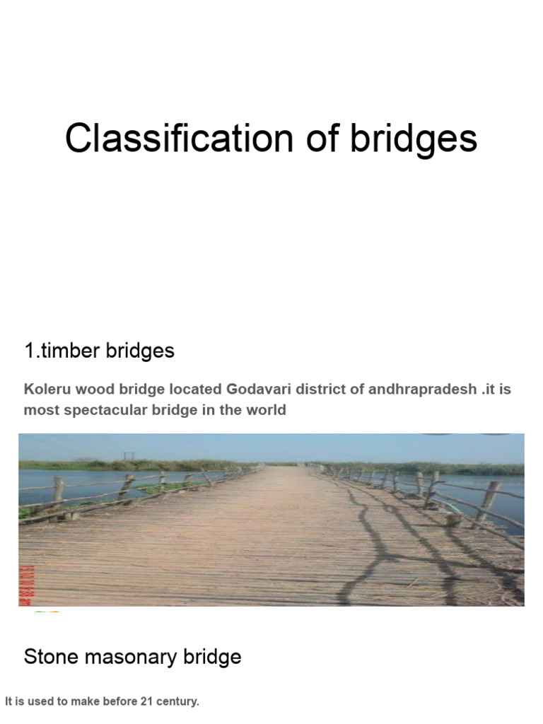 Types and Examples of Bridges | PDF | Travel