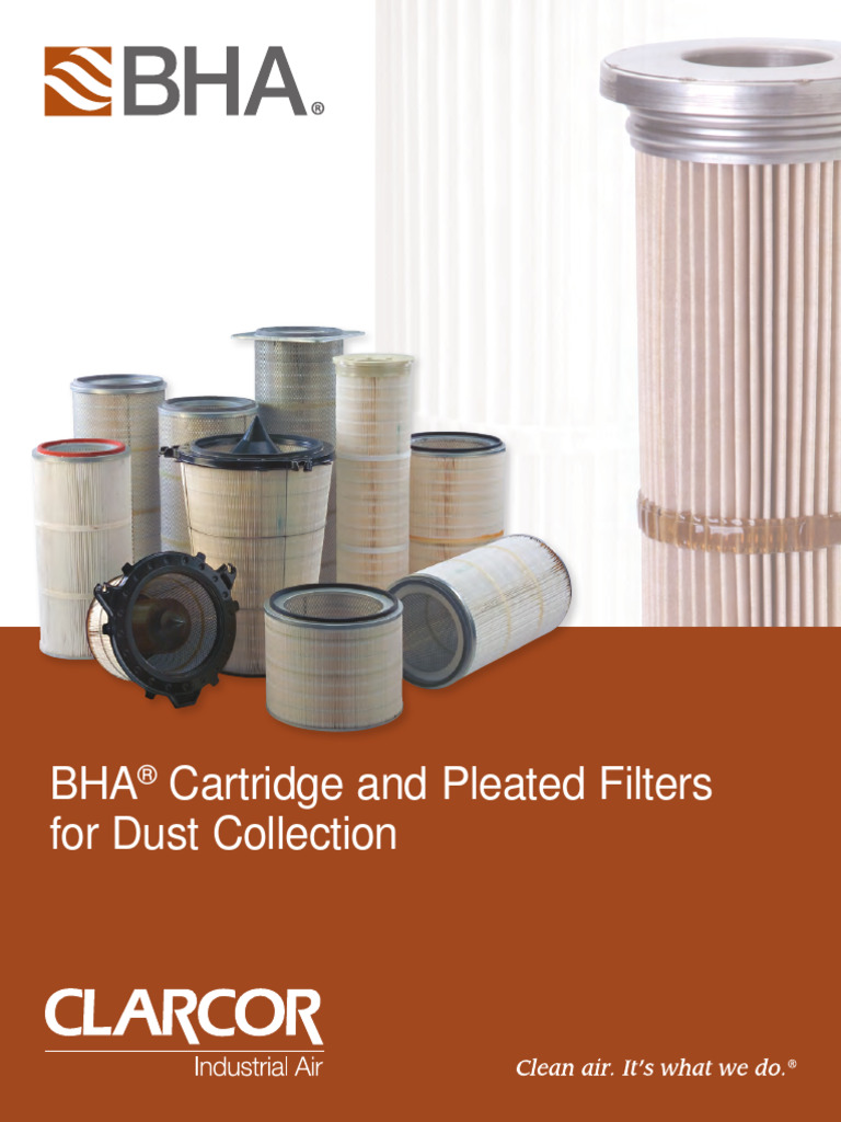 Bha Cartridge Pleated Filters Dust Collection Brochure | PDF | Filtration | Chemistry