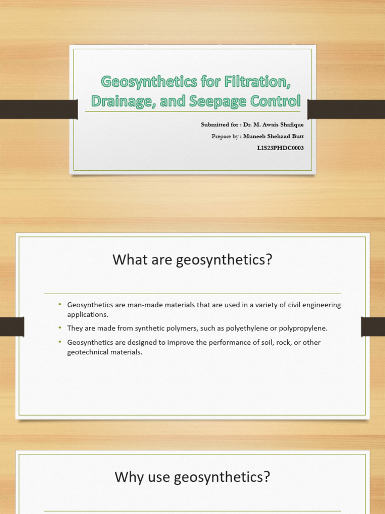 Geosynthetics for Drainage Solutions | PDF | Materials | Natural Materials