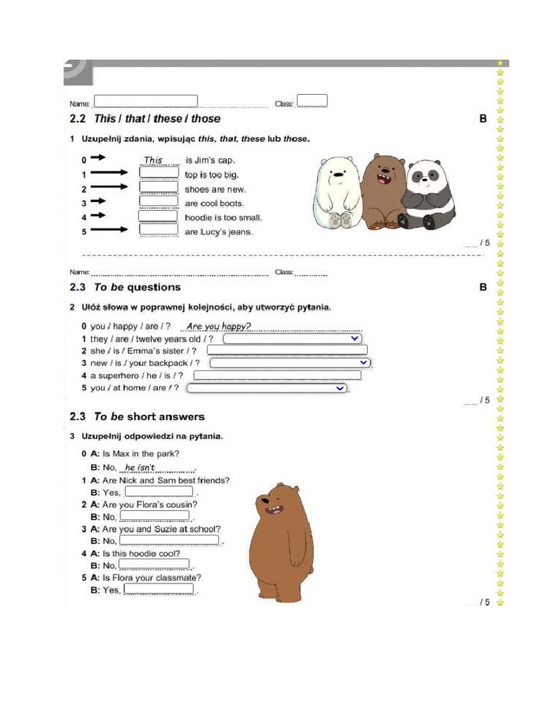 EC A1 Unit 2 Grammar | PDF
