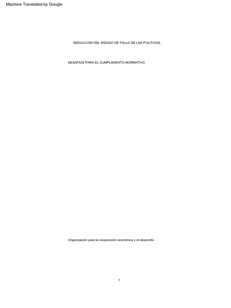 REDUCING THE RISK OF POLICY FAILURE - Challenges For Regulatory ...