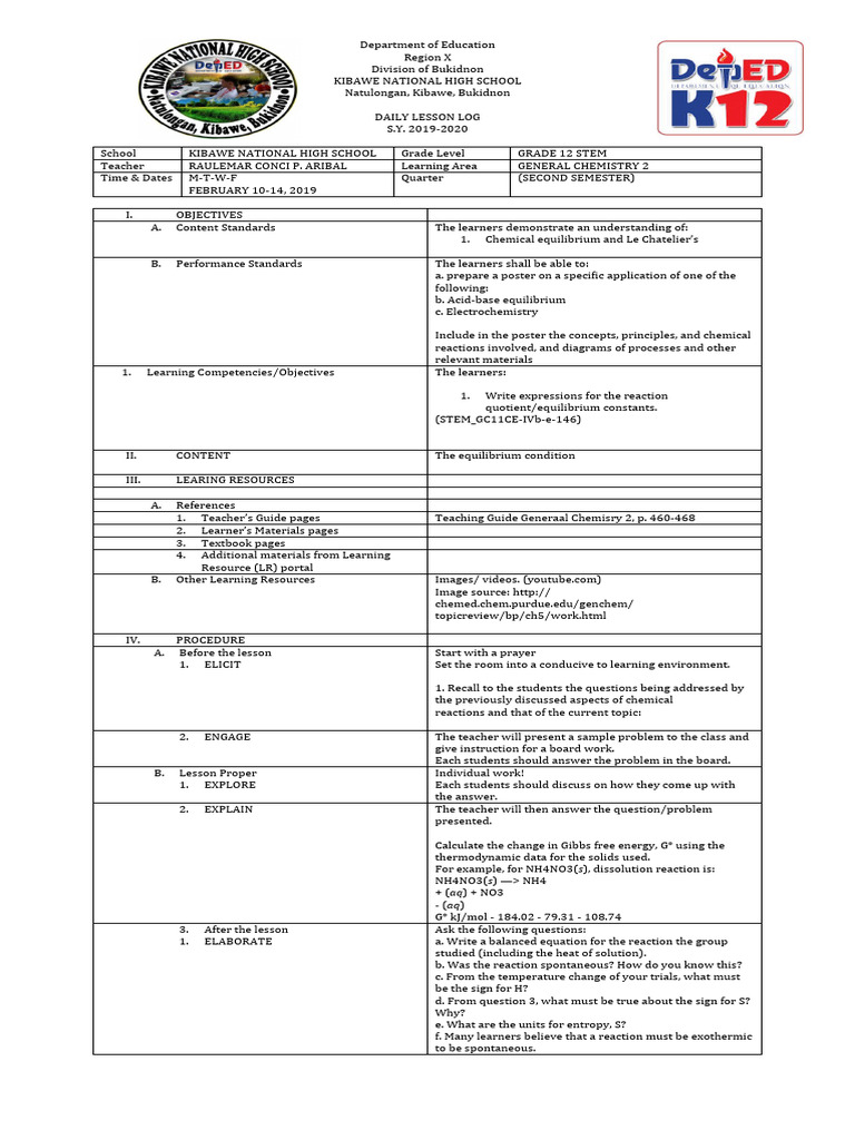 Chemistry 5 Pdf Learning Chemical Reactions