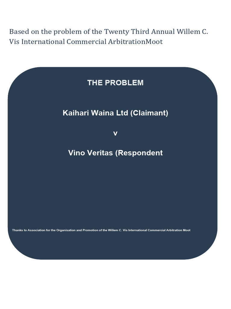 Mock Case | PDF | Damages | Arbitration