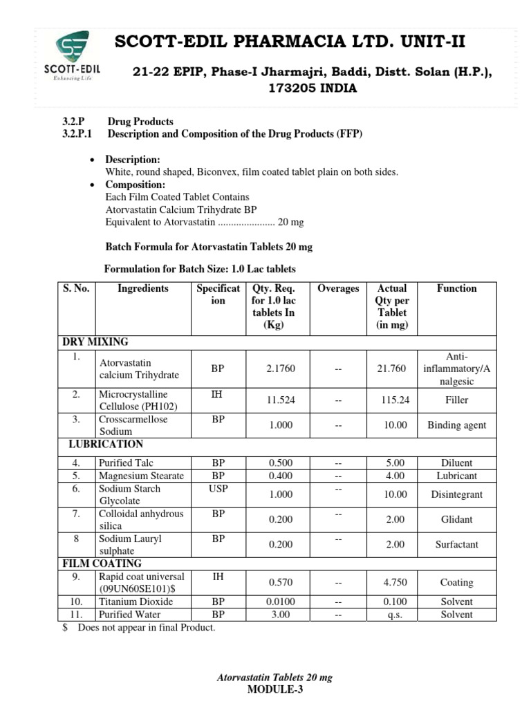Scott-Edil Pharmacia Ltd. Unit-Ii: 21-22 EPIP, Phase-I Jharmajri, Baddi ...
