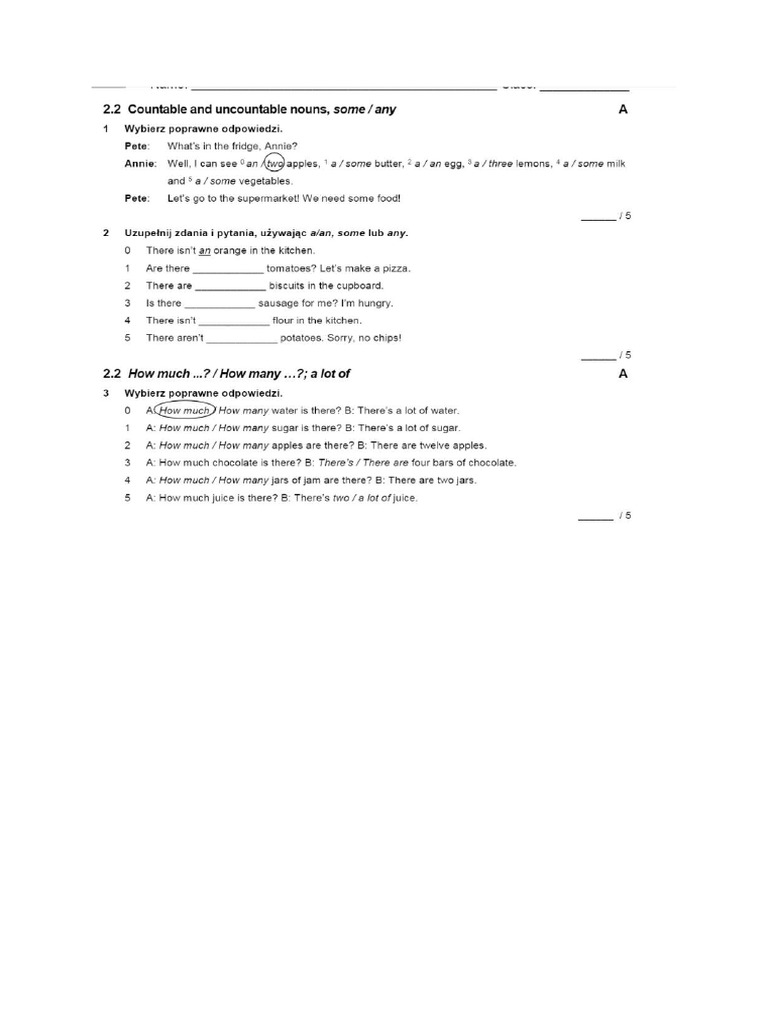 ECA1+ Grammar Unit 2 | PDF