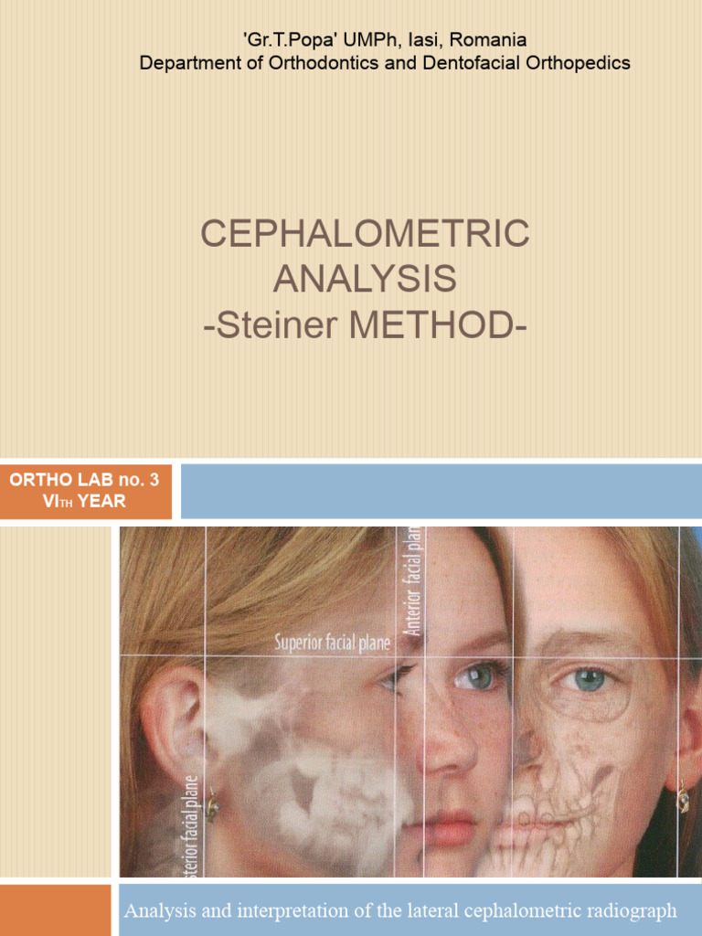Steiner Cephalometric Analysis Guide | PDF | Human Head And Neck ...