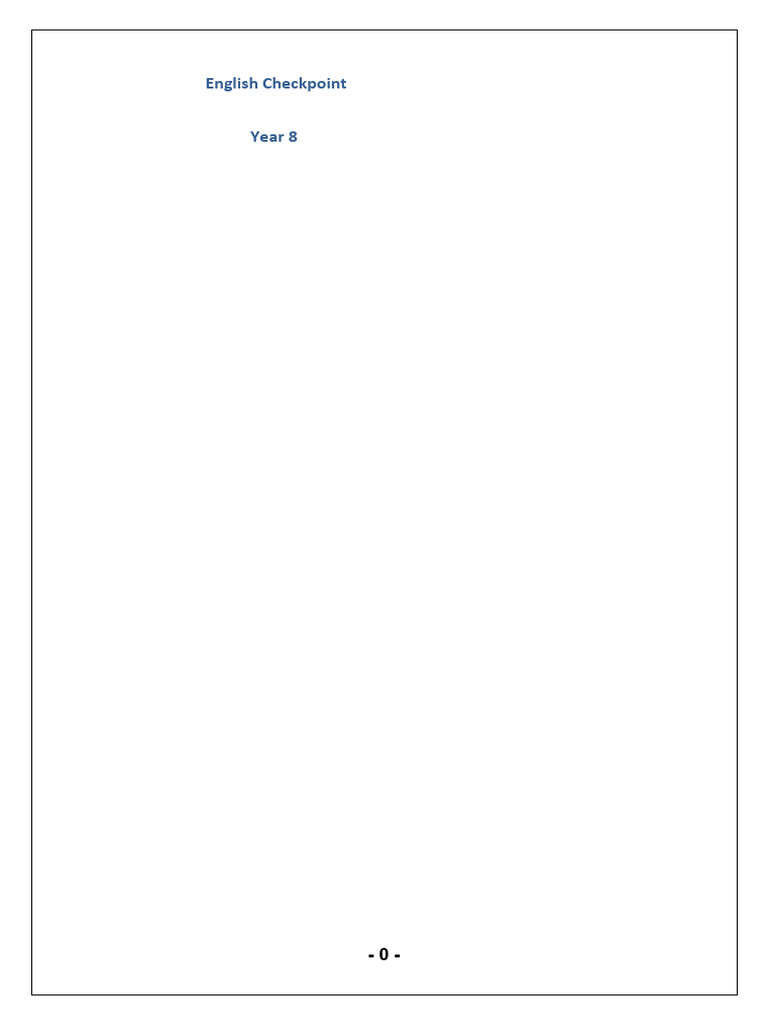 Checkpoint Notes Year 8 | PDF | Grammatical Number | Plural