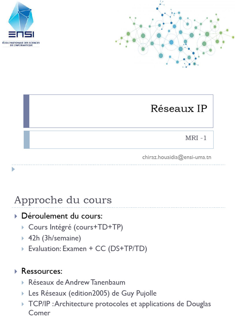 Réseaux IP Chap 1 | PDF | Protocoles Internet | Suite des protocoles ...