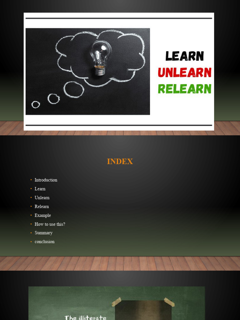Learn Unlearn Relearn Updated | PDF | Learning | Knowledge Learn Unlearn Relearn Updated | PDF | Learning | Knowledge