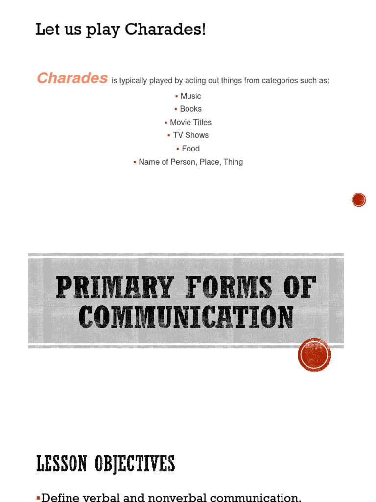 Verbal and Non Verbal Communication | PDF | Nonverbal Communication ...