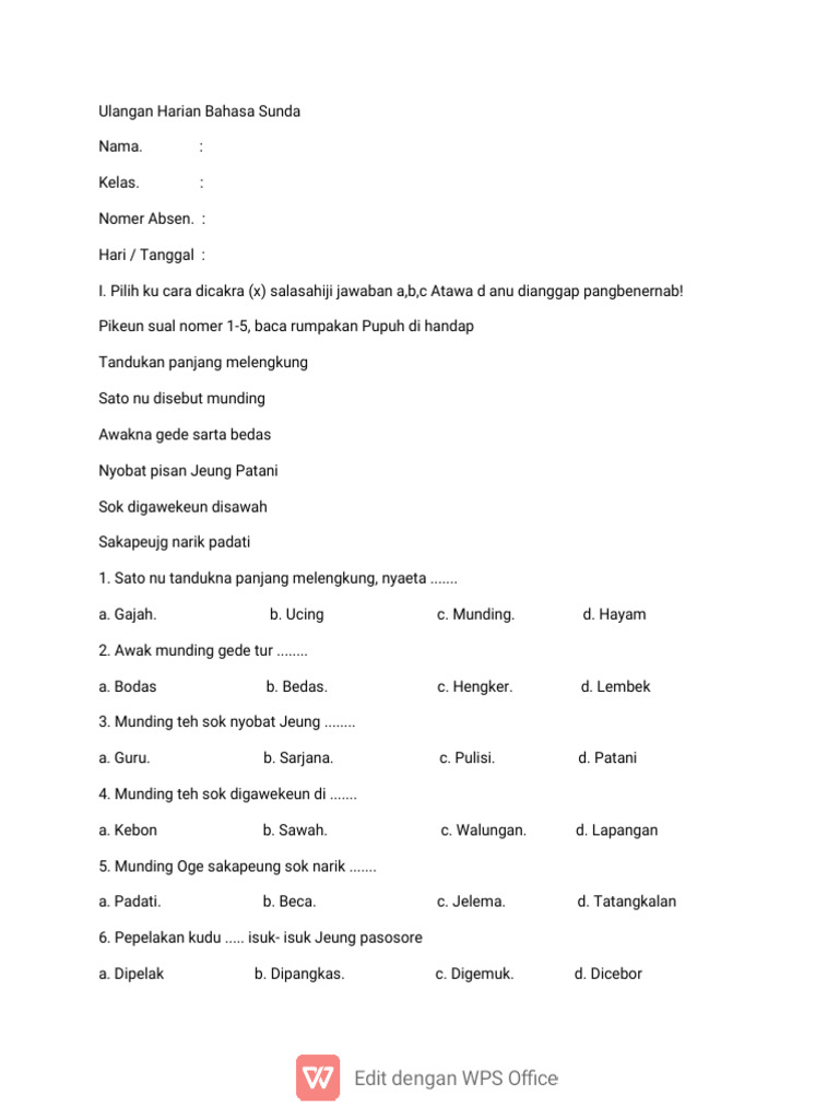 B Sunda Harian | PDF