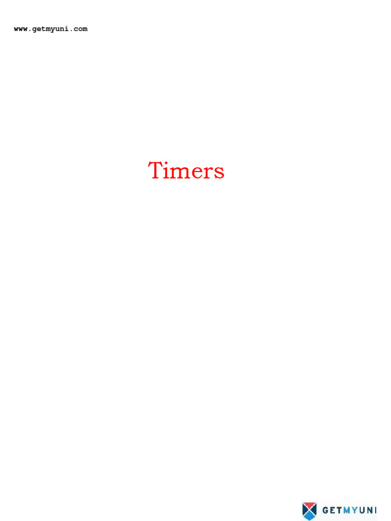 Electronics Communication Engineering Embedded Systems Timers Notes Pdf Digital Electronics