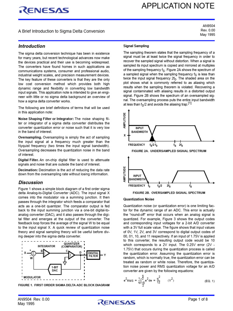 Delta Sigma Basics | PDF | Analog To Digital Converter | Sampling (Signal Processing)