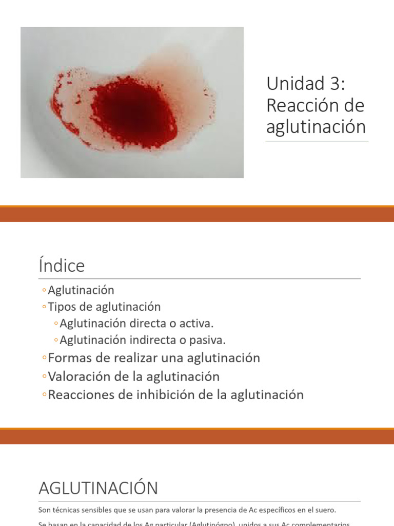 Tipos y técnicas de aglutinación | PDF | Antígeno | Biología