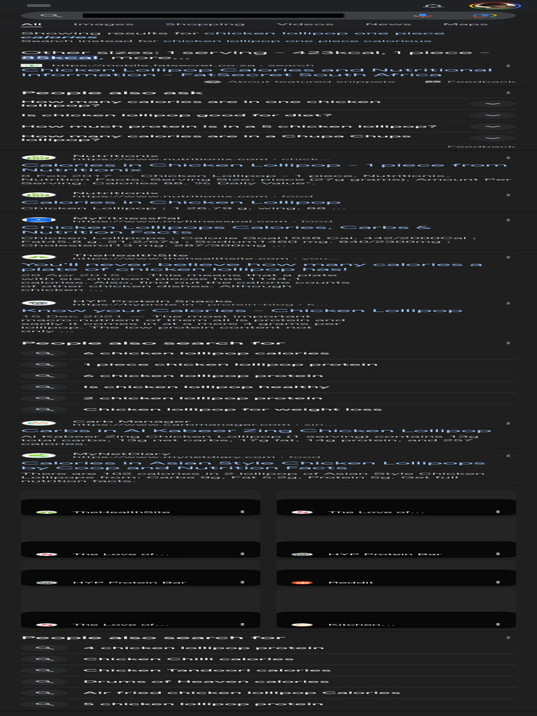 Chicken Lollipop One Piece Calorious - Google Search | Download Free ...