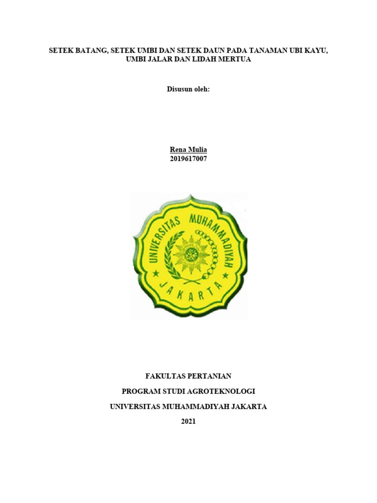 Teknik Setek pada Tanaman Ubi dan Hias | PDF