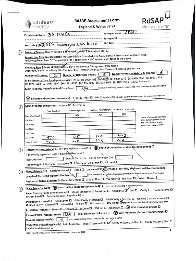 Assessment Form EPC1 | PDF