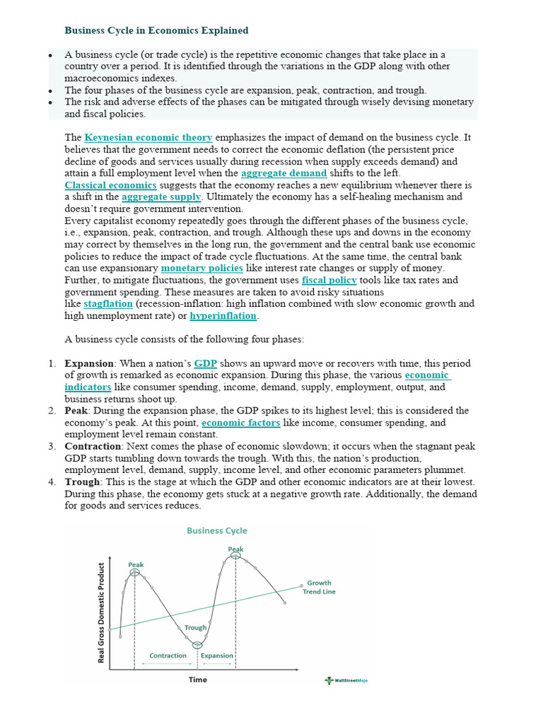 Understanding the Business Cycle Phases | PDF | Business Cycle | Recession