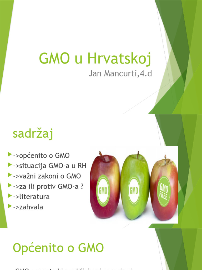 GMO U Hrvatskoj | PDF