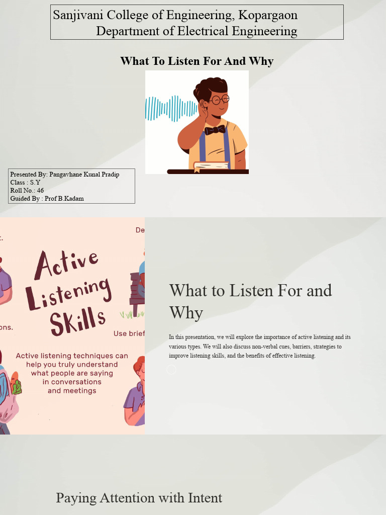 What To Listen For and Why | PDF | Behavioural Sciences | Cognitive Science