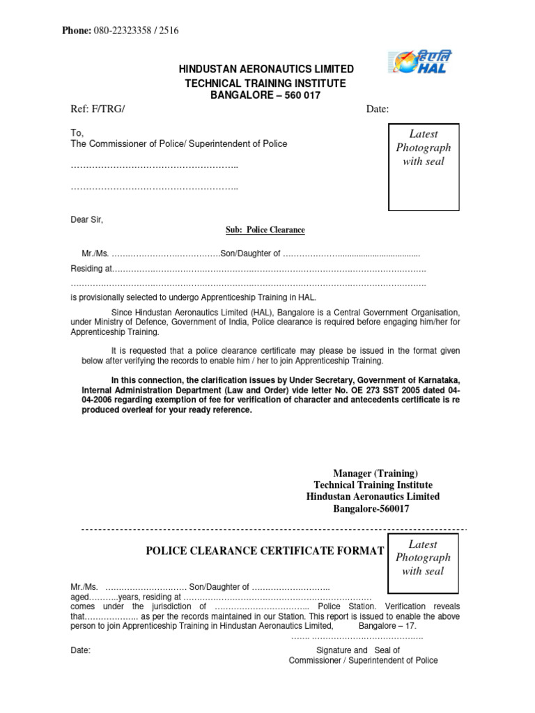 1252 - CareerPDF3 - Police Verification Format | PDF | Government