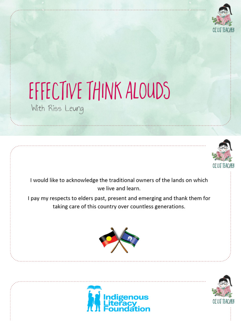 Effective Think-Aloud | PDF | Reading Comprehension | Learning