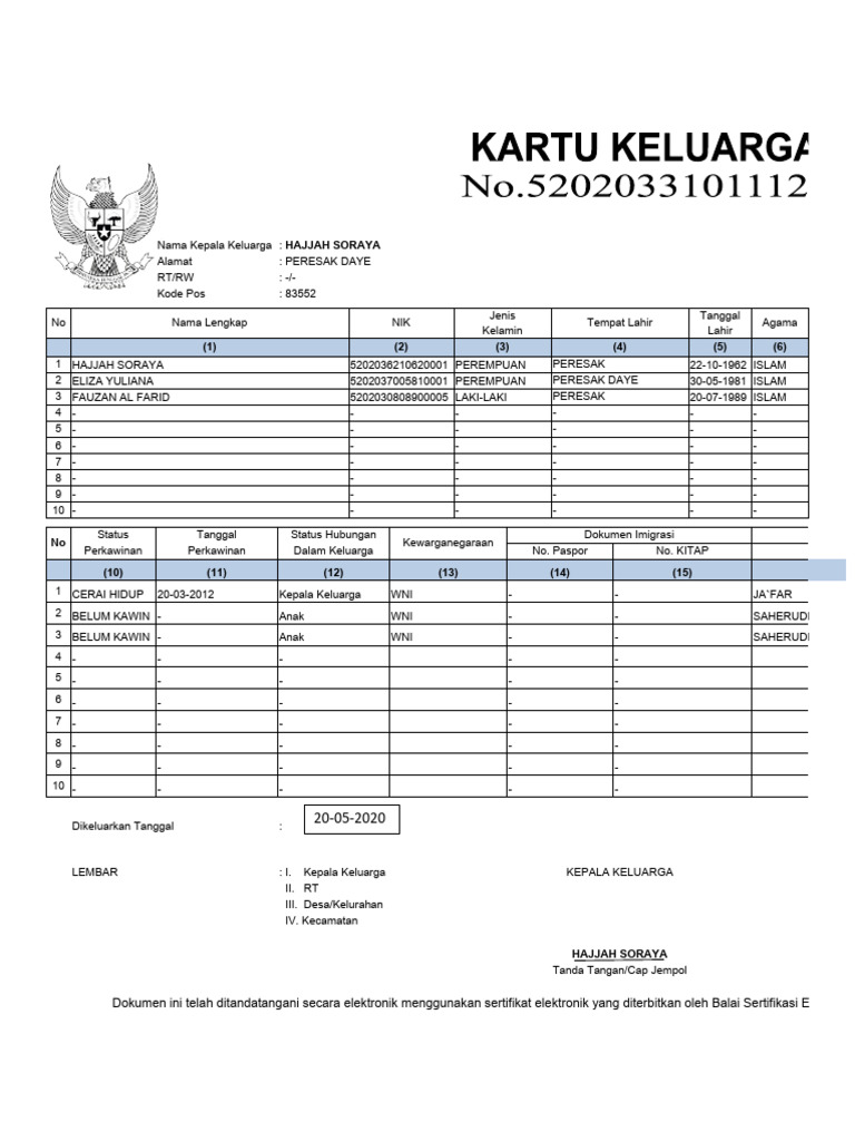 Kartu Keluarga 2021 Barcode (Sfile | PDF Kartu Keluarga 2021 Barcode (Sfile | PDF
