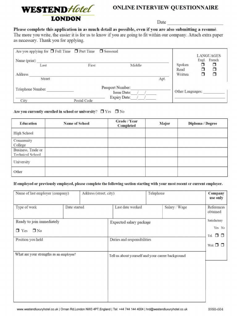 Application Form | PDF