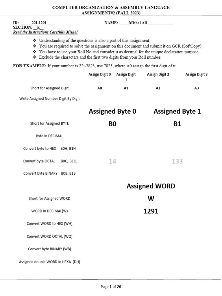 Coal Assignment | PDF | Multiplication | Encodings