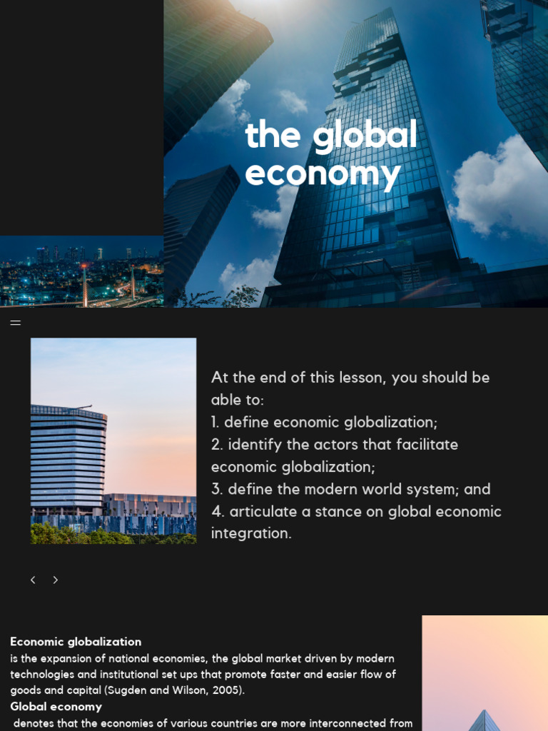 The Global Economy | PDF | Globalization | World Systems Theory