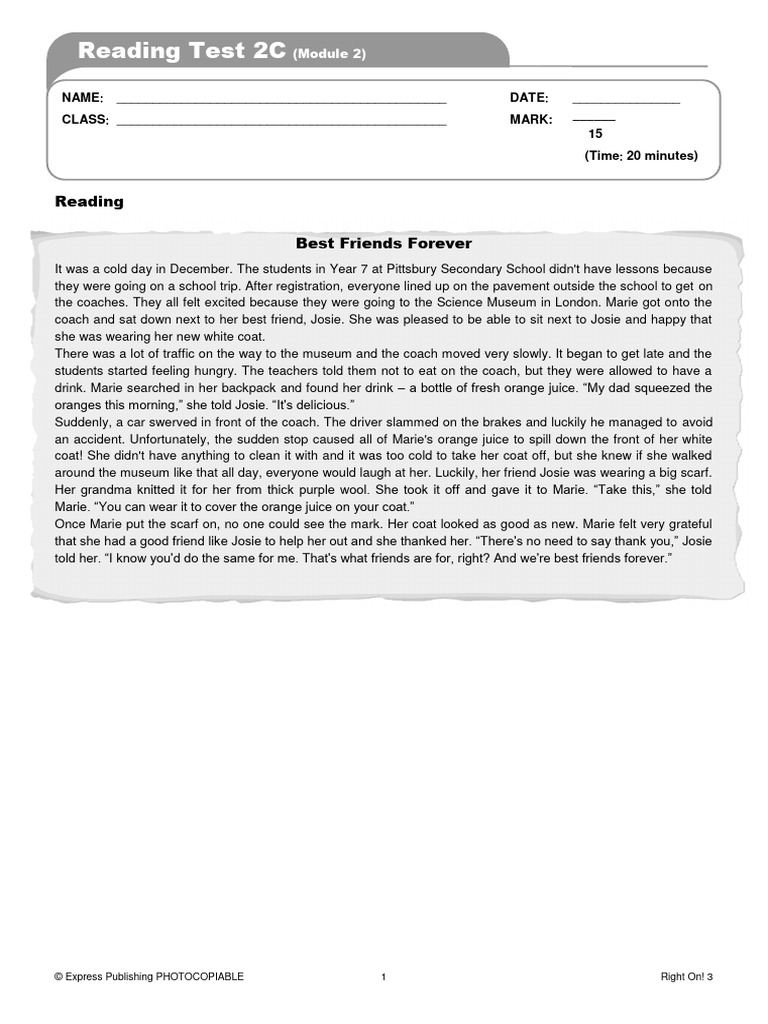 Reading Test Mod 2a Pdf