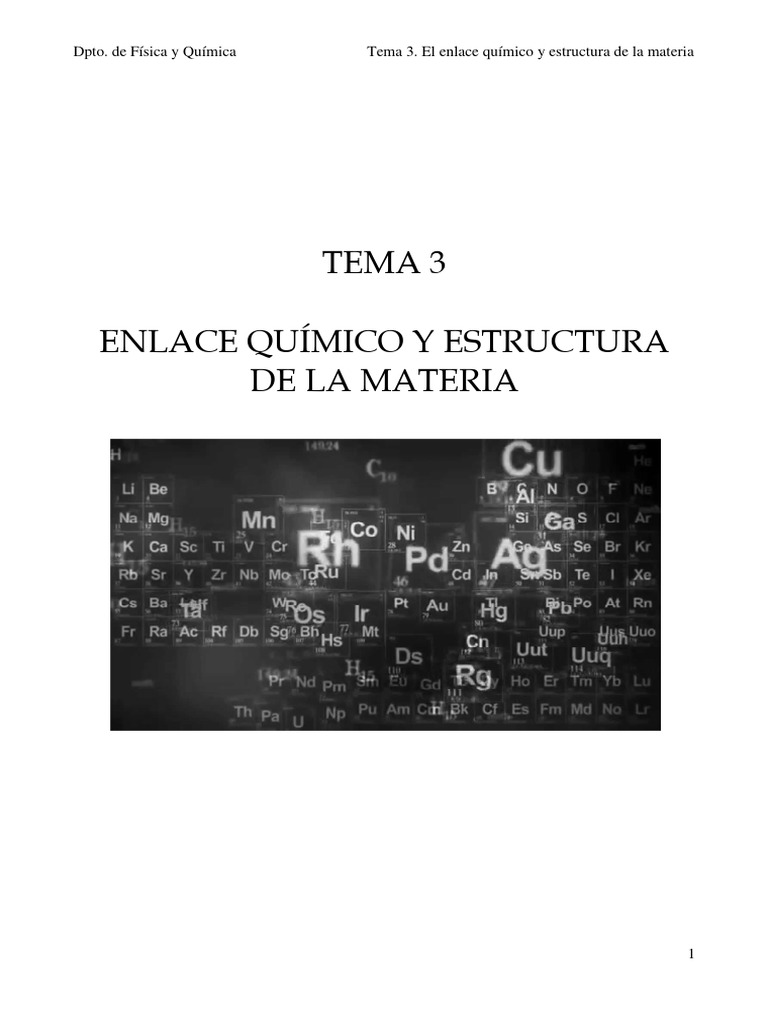 Tema 3 FyQ | PDF | Átomos | Núcleo atómico