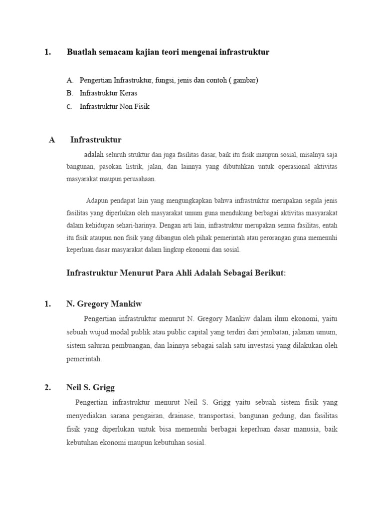 Definisi dan Jenis Infrastruktur | PDF | Politik | Sejarah