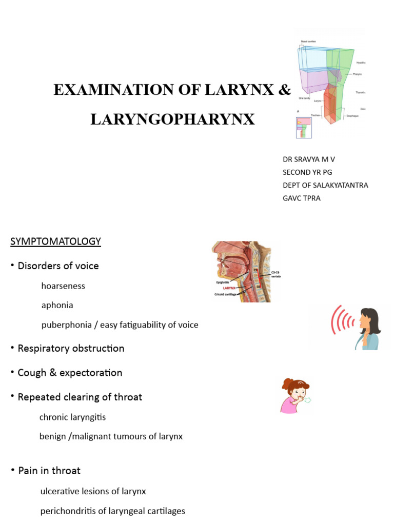 Larynx Examination | PDF | Larynx | Diseases And Disorders