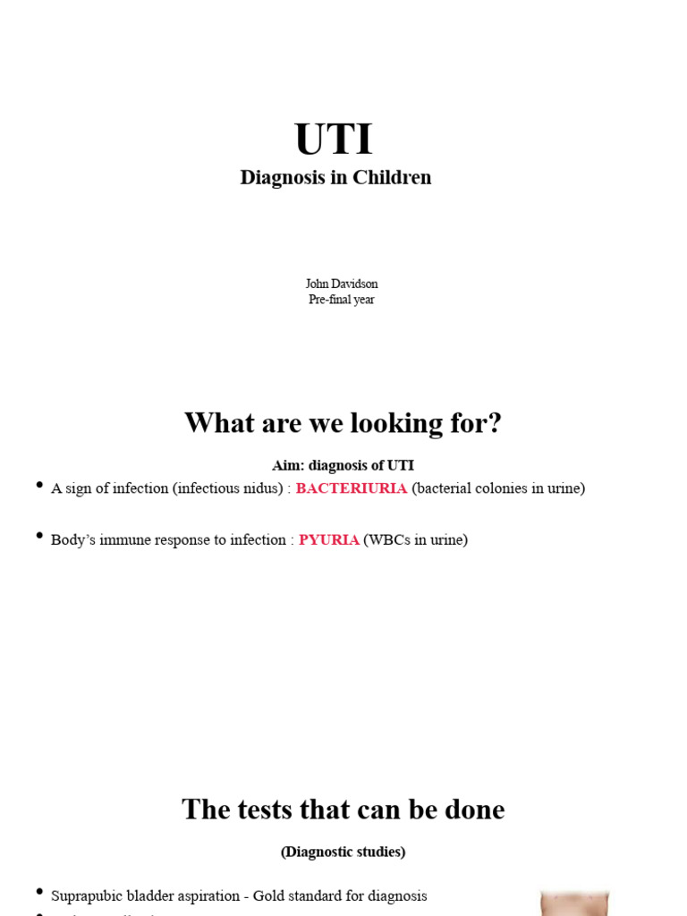 Peds - UTI Diagnosis 3 | PDF | Urinary Tract Infection | Epidemiology