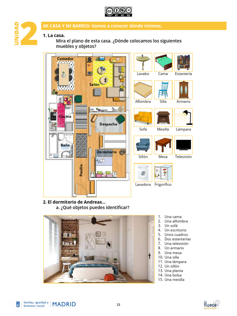 Mi Casa y Mi Barrio: Exploración | PDF | Dormitorio | Sofá
