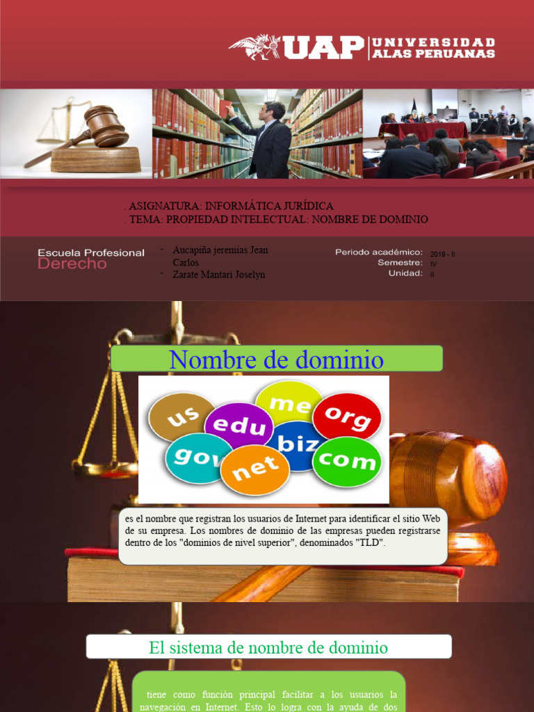 Informatica Juridica Nombres de Dominio | PDF | Nombre de dominio ...