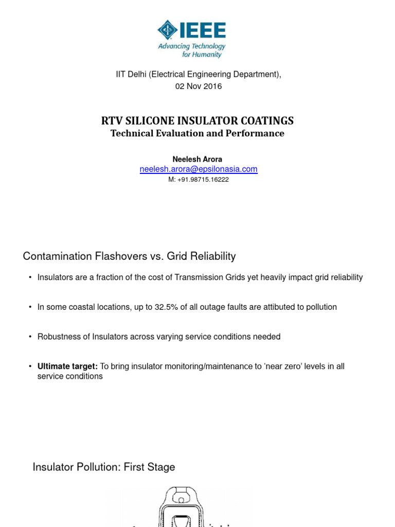 RTV Silicone Rubber Insulator Coatings A | PDF | Insulator (Electricity ...