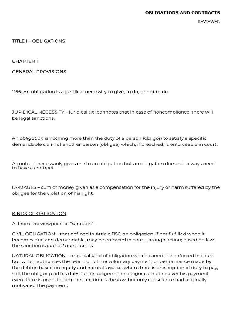 Oblicon | PDF | Negligence | Law Of Obligations