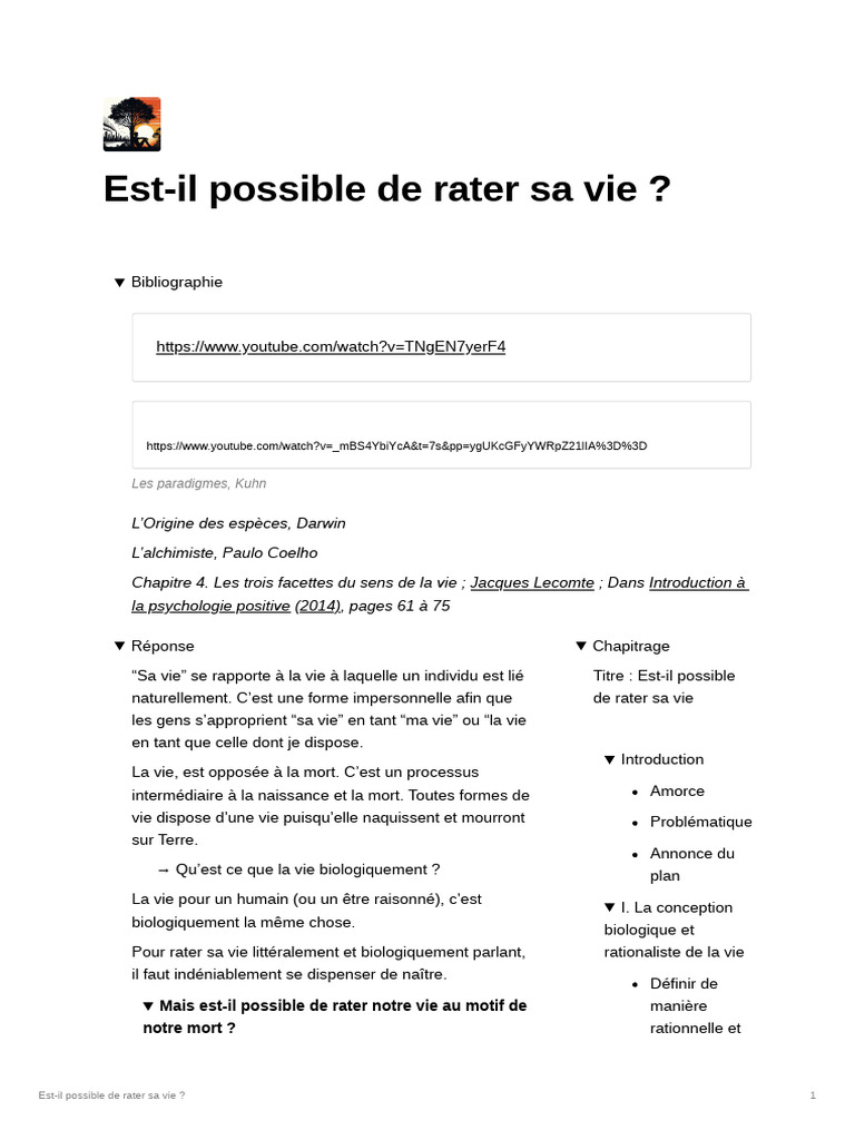 Rater sa vie : mythe ou réalité ? | PDF | Apis (insecte) | Vie