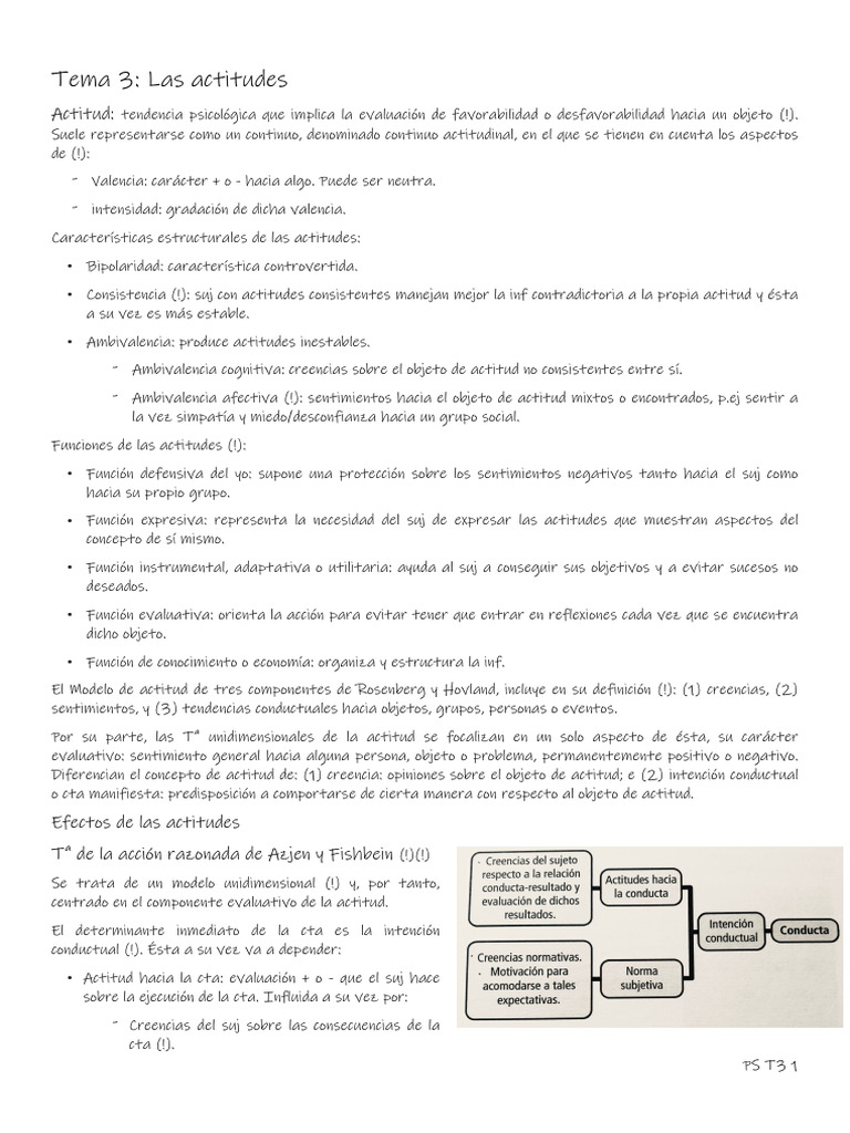 Comprendiendo las Actitudes y su Cambio | PDF | Actitud (psicología ...