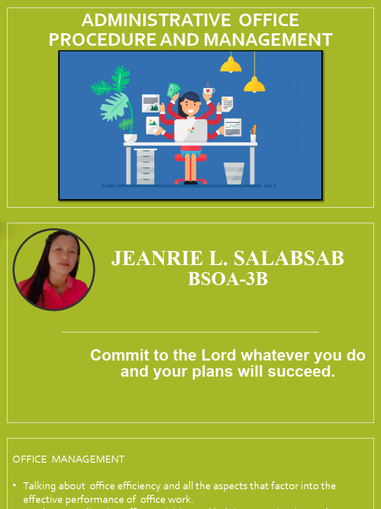 Administrative Office Procedure and Management | Download Free PDF ...