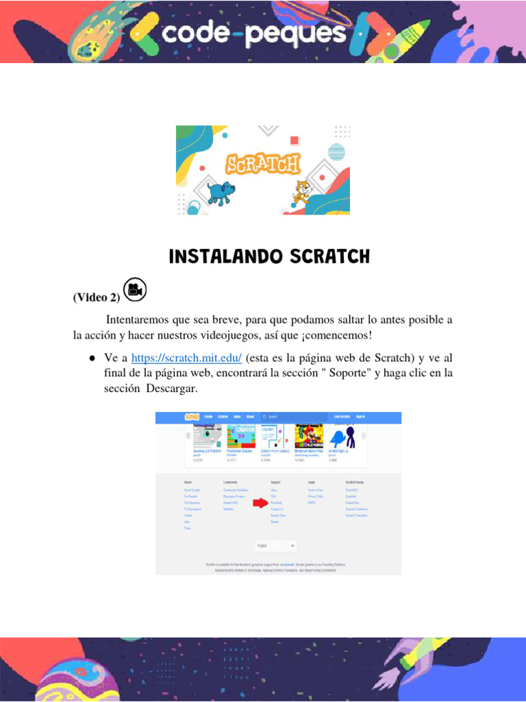 Instalando Scratch | PDF | Scratch (lenguaje de programación) | Archivo de computadora
