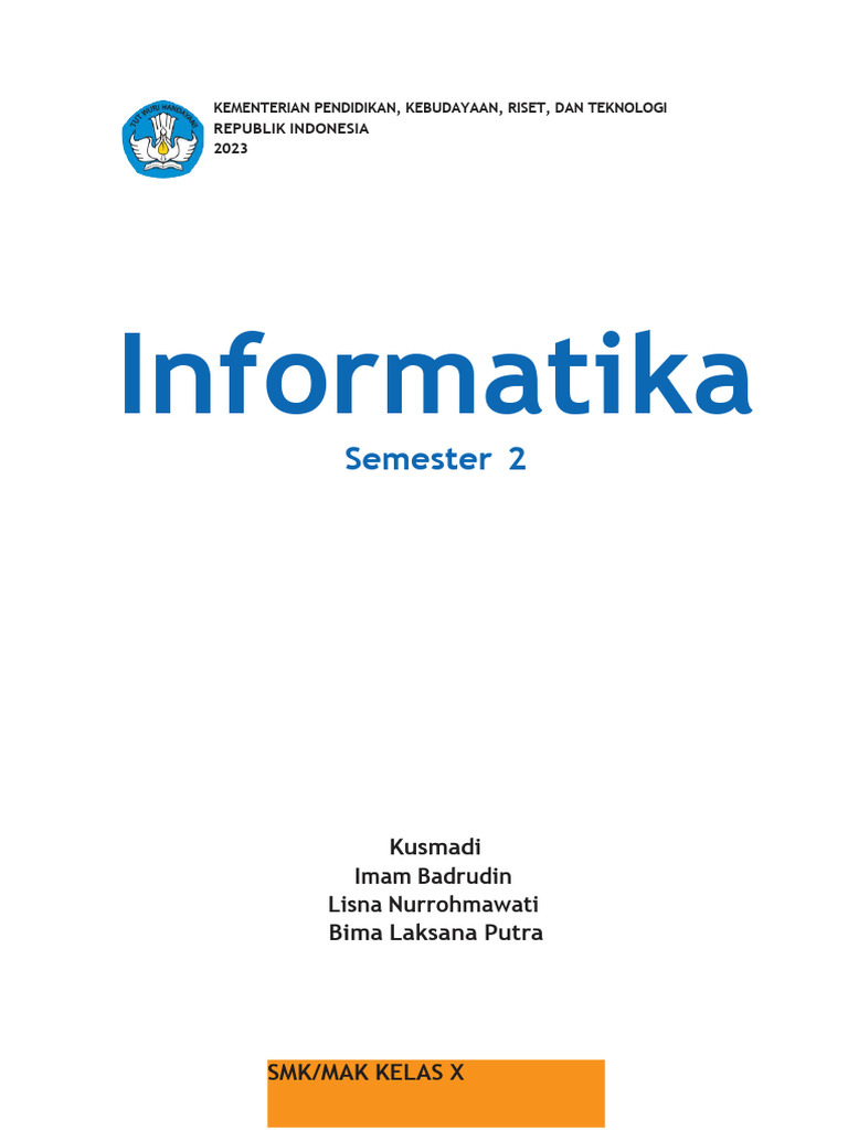 SMK Informatika BS KLS X | PDF | Komputer