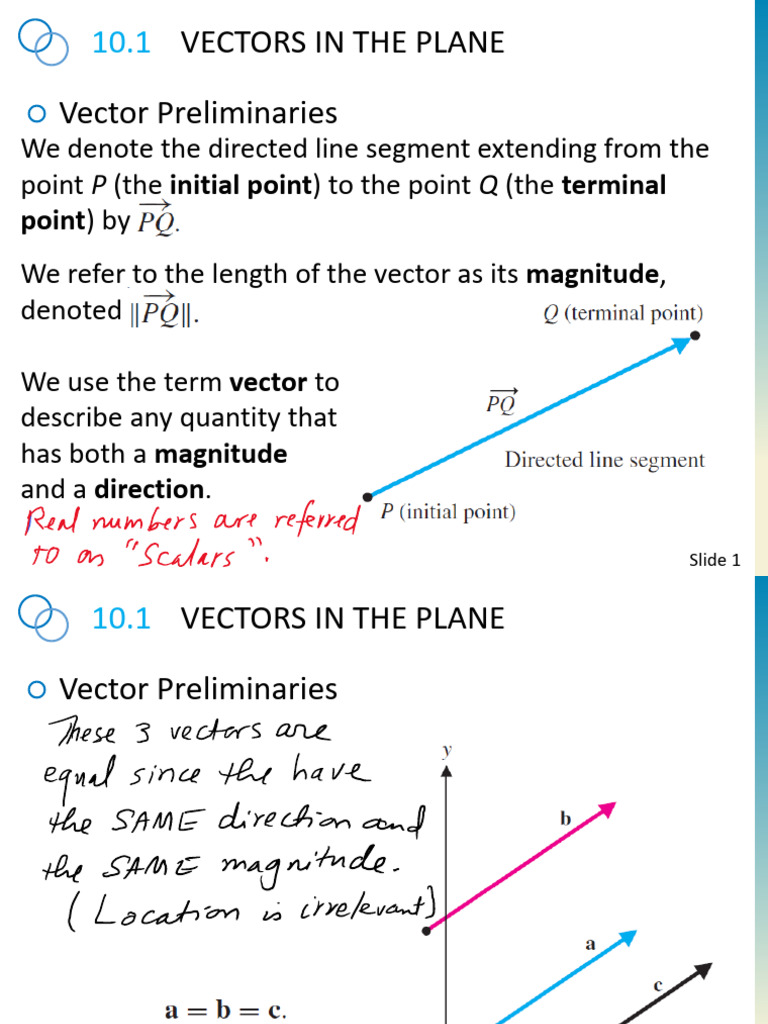 Vector Basics for Students | PDF | Euclidean Vector | Scalar (Mathematics)
