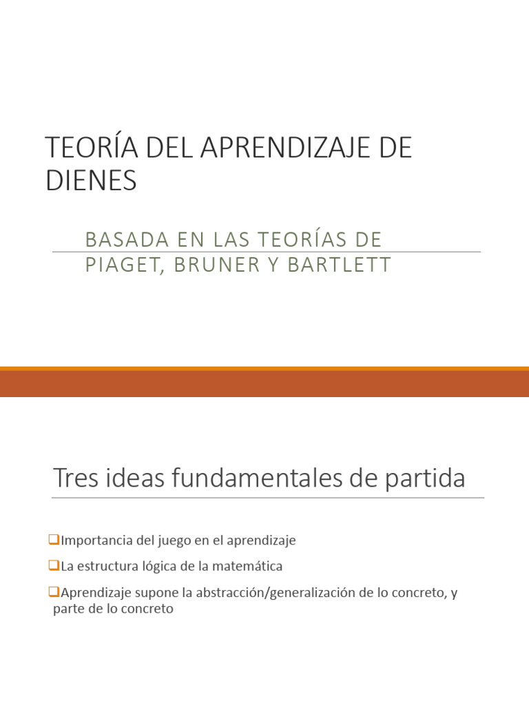 P3-Teoría Del Aprendizaje de Dienes | PDF | Aprendizaje | Matemáticas