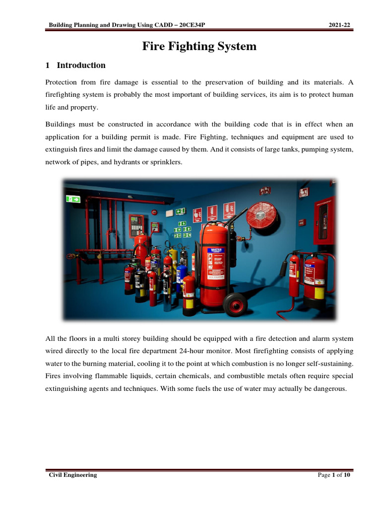 Fire Fighting System: Building Planning and Drawing Using CADD ...
