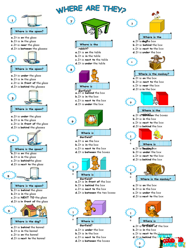 Prepositions-Of-Place 2C | PDF