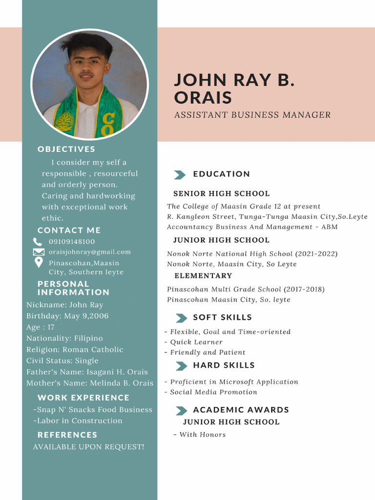 White Simple Student CV Resume | PDF