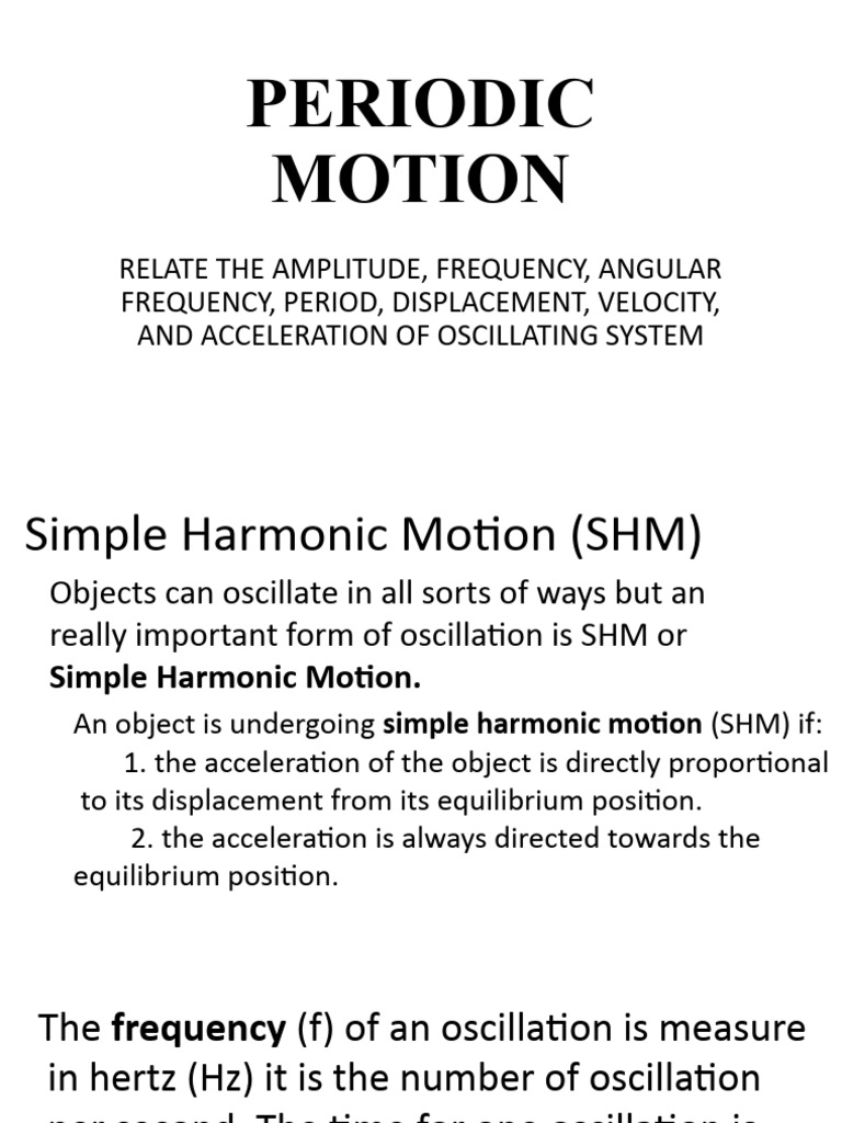 Periodic Motion | Download Free PDF | Oscillation | Classical Mechanics